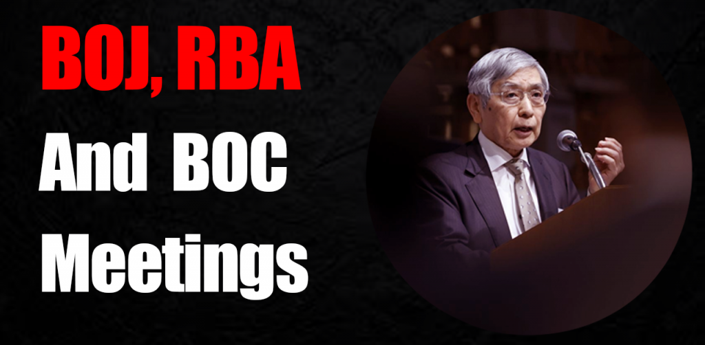 The Week Head BOJ, RBA and BOC Meetings | Xtreamforex